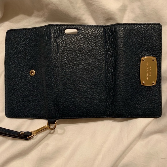 Michael Kors | Accessories | Navy Blue Michael Kors Phone Wallet | Poshmark